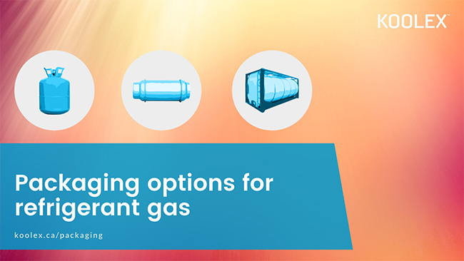 Packaging and cylinder types for refrigerant gas | KOOLEX™